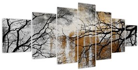 Obraz - Siluety stromů (210x100 cm)