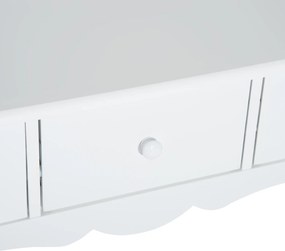 HOMCOM Dřevěný Konferenční Stůl do Předsíně se 3 Šuplíky pro Obývací Pokoj a Chodbu, Nosnost 45 kg, 100x32x85 cm, Bílý