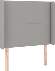 Box spring postel s matrací a LED světle šedá 80x200 cm textil 3138109