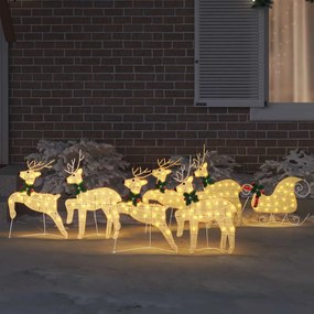 LED Sobové 7 ks Zlatá 43 x 18 x 66 cm textil 3385890
