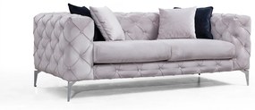 Designová sedačka Rococo 197 cm světle šedá
