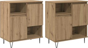 Servírovací skříň 2 ks Artisanový dub 60 x 35 x 70 cm 3394549