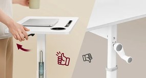 Výškově nastavitelný odkládací stolek Vasagle Elev 70 cm bílý
