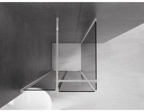 Mexen Velar, sprchový kout s posuvnými dveřmi 100 x 100 cm, 8mm šedé sklo, chromová, 871-100-100-41-01