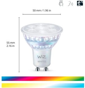 SADA 3x LED RGBW Stmívatelná žárovka PAR16 GU10/4,7W/230V 2200-6500K Wi-Fi - WiZ