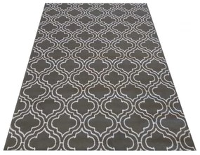 Moderní kusový koberec Soho 01 šedý bílý Rozměr: 80x150 cm