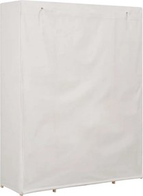 Šatní skříň bílá 135 x 40 x 170 cm textil 248196
