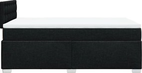 Box spring postel s matrací černá 120x190 cm textil 3285843
