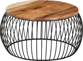 vidaXL Konferenční stolek Ø 68 cm masivní akáciové dřevo [338021]