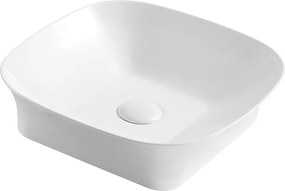 Mereo Mereo, Umyvadlo na desku bez přepadu, 400x400x105 mm, čtvercové, keramické, UC404011S1