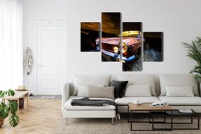 Vícedílný obraz Staré Opuštěné Auto 3D Nedostatek Nedostatek Plátno Canvas 120x75