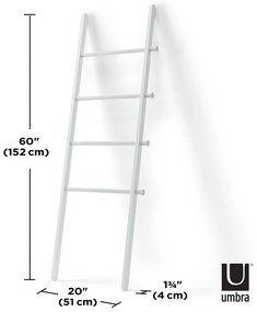 Bílý dekorativní žebřík z topolového dřeva Leana – Umbra