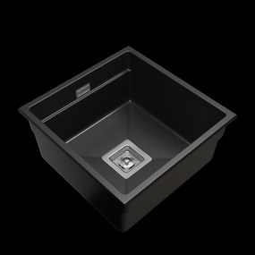 Gamma Decor 4445, 1-komorový granitový dřez 440x450x215 mm, černá, GMA-ZLE000128