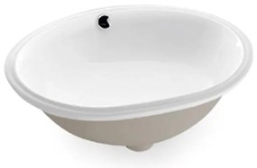 Bathco 0054 - Zápustné umyvadlo MODENA 43,5x38,5 cm porcelán/bílá