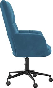 Relaxační křeslo modré samet 328182