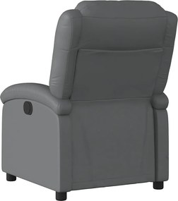 Polohovací křeslo šedé, umělá kůže 3205446