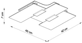 Stropní svítidlo Fabiano, 1x mléčné skleněné stínítko,