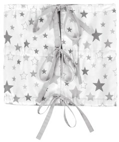 Bellatex Dětská zavinovačka Hvězdy šedá, 75 x 75 cm