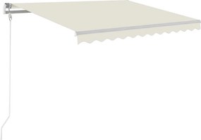 Automatická markýza LED a senzor větru 350x250 cm krémová 3068892