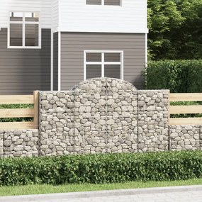 Klenutý gabionový koš 200 x 30 x 120/140 cm pozinkované železo 153486