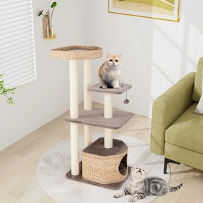 Costway Škrabadlo s Cat Cave a Platforms a Ball a Bied a Cushion Cat Tree