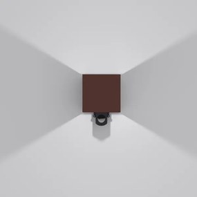 Brilagi - LED Venkovní nástěnné svítidlo se senzorem CUBE LED/6W/230V hnědá IP65
