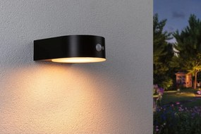 P 94730 Solární LED venkovní nástěnné svítidlo Eileen pohybové čidlo neláká hmyz IP44 2200K černá - PAULMANN