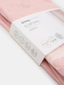 Sinsay - Záclona s motivem motýlů - pastelová růžová