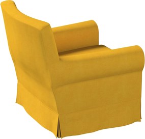 Potah na křeslo IKEA Ektorp Jennylund barva žlutá látka pletený vzor