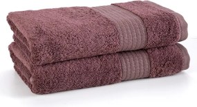Sada bambusových ručníků ALMA mauve 50 x 100 cm 2 ks