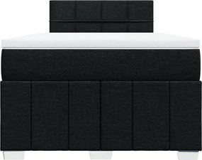 Box spring postel s matrací černá 120x200 cm textil 3287037