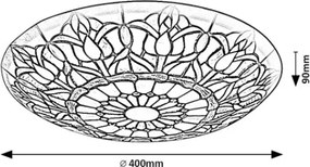 Brilagi - Tiffany vitrážové stropní svítidlo LORAS 2xE27/60W/230V