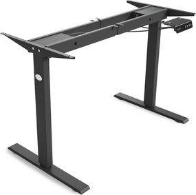 Elektricky výškově nastavitelný rám psacího stolu, 2 motory – bílý 110-180 cm DV-202ODF - černá