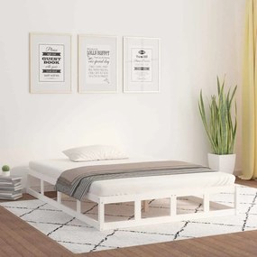vidaXL Rám postele 120 x 200 cm masivní dřevo [820792] Barva: Bílá