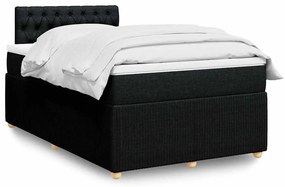 Box spring postel s matrací černá 120x190 cm textil 3289704