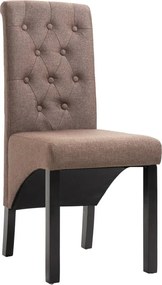 vidaXL Jídelní židle 2 ks textil [248988] Barva: Hnědá