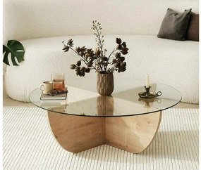Designový konferenční stolek Balesego 90 cm vzor safírový dub