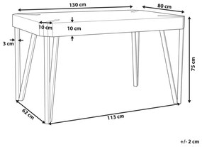 Jídelní stůl 130 x 80 cm světle hnědý CAMBELL Beliani