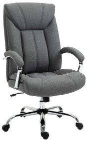 Ergonomická výškově nastavitelná kancelářská židle Vinsetto s funkcí houpání v šedé barvě pro kancelář a domácí kancelář | Aosom.de
