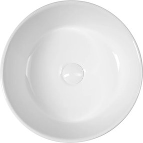 Sapho keramické umyvadlo na desku 40 cm bez otvoru pro baterii bez přepadu bílá FB48150