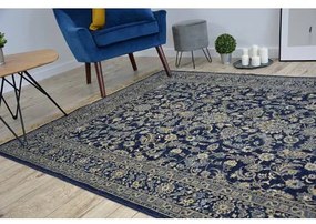 koberec WINDSOR 22935 JACQUARD tmavý Květiny velikost 120x170 cm | krásné koberce cz