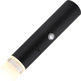 Globo 16060 - LED Stm dotyk nabíjecí svítidlo 2v1 PELO LED/2W/230/5V černá