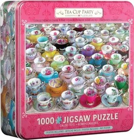 EUROGRAPHICS Puzzle Sbírka čajových šálků v plechové krabičce / 1000 d