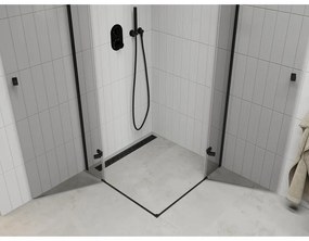 Mexen Roma Duo sprchový kout s otočnými dveřmi 90 x 90 cm, Průhledné, Černá - 854-090-090-70-00-02