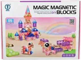 Magnetická stavebnice Zámek princezna / 66 dílků / plast / od 3 let