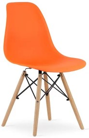Židle OKSANA - buk/oranžová