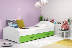 BMS Group Dětská postel Lili 200x90 Bílá/zelená