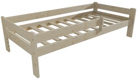 Vomaks Dětská postel DP 012 se zábranou Rozměr: 80 x 160 cm, Barva: surové dřevo