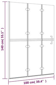 vidaXL Marketos Skládací sprchový kout ESG 100 x 140 cm bílý