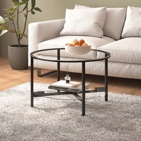 vidaXL Čajový stolek černý a bílý mramor 70 cm tvrzené sklo [331618] Barva: Černá a průhledná